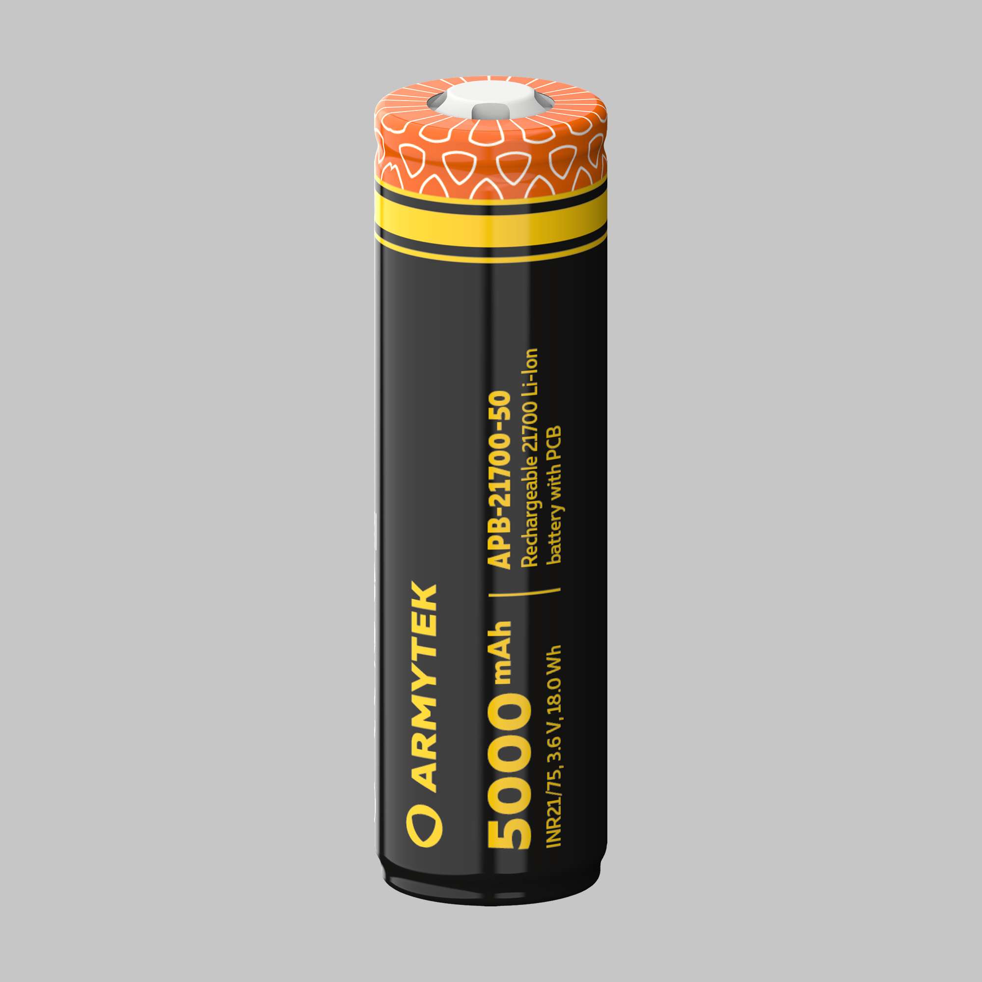 Armytek 21700 Li-Ion 5000 mAh battery with PCB – Protected ...